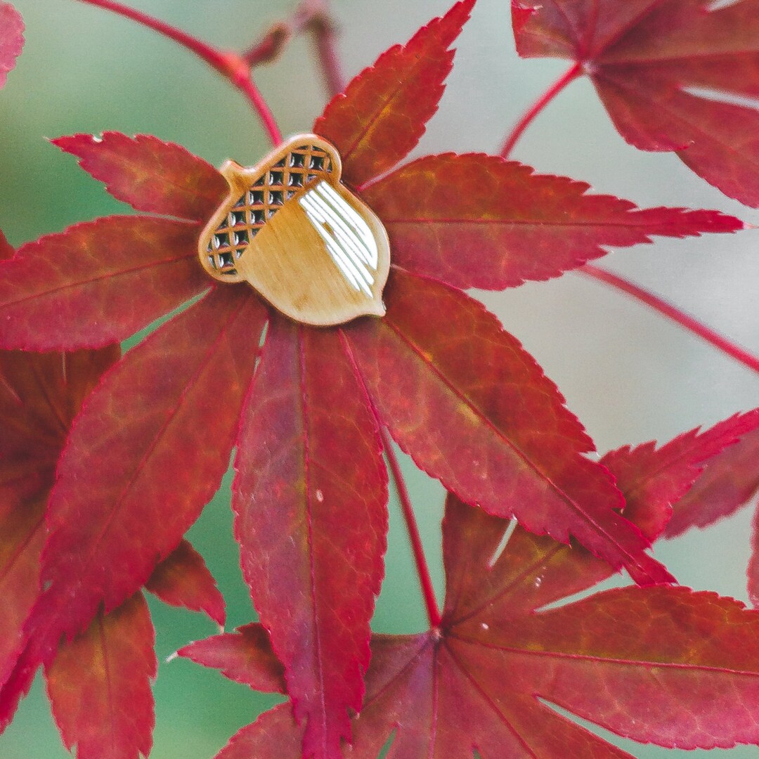 Acorn Enamel Lapel Pin Badge / Autumn Fall Inspired Soft Enamel Pin ...