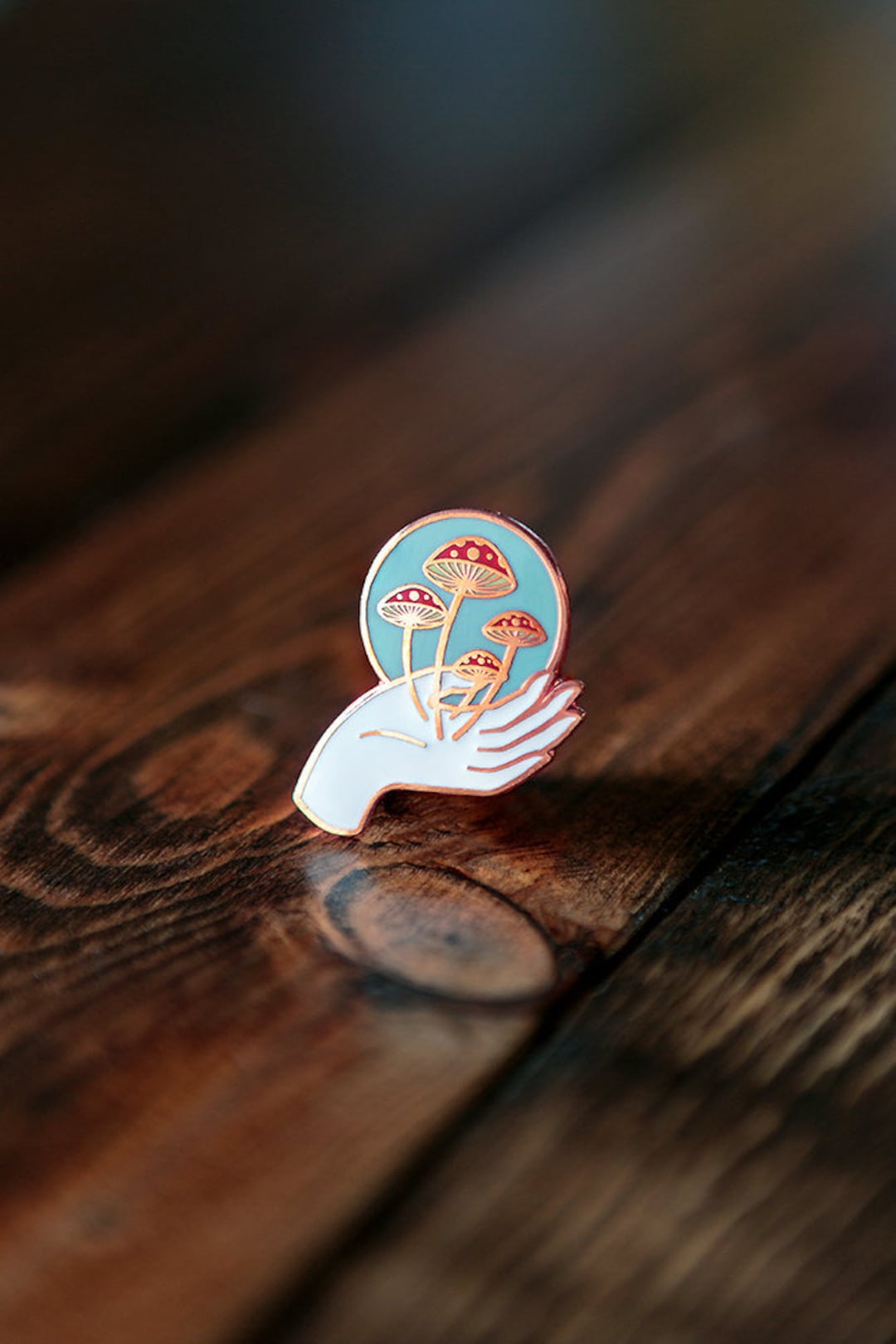 Mushroom Nurture Nature Pin // Artist Series Pin by Frolik Studio ...