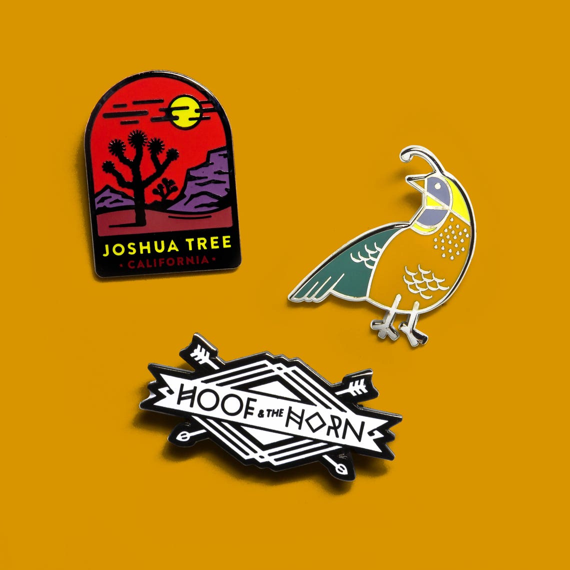 Joshua Tree Enamel Lapel Pin Badge // Hoof and the Horn Collaboration ...