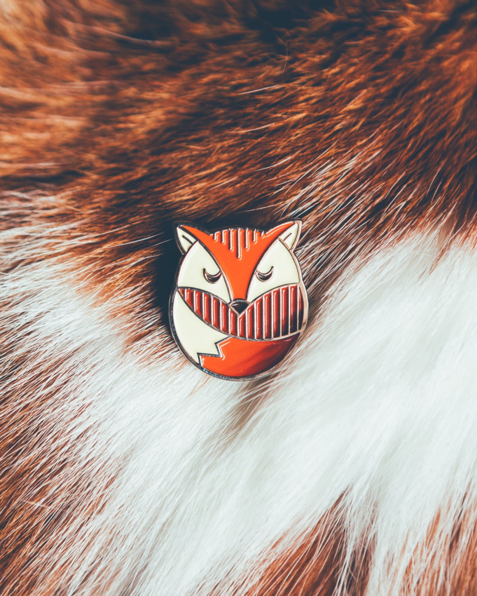 Fox Enamel Lapel Pin Badge // Cute Sleepy Nap Forest Animal Dream ...