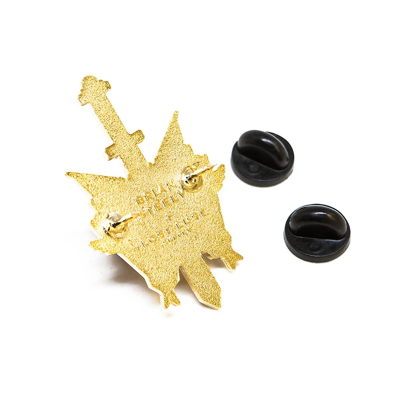 Cat Dagger Enamel Lapel Pin Badge // Artist Series Pin by - Etsy