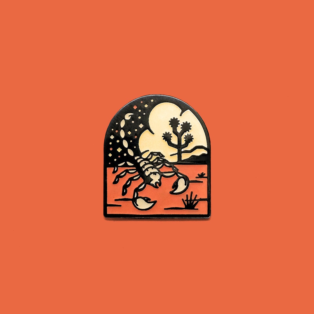 Desert Scorpion Enamel Lapel Pin Badge // Hoof and the Horn // Joshua ...