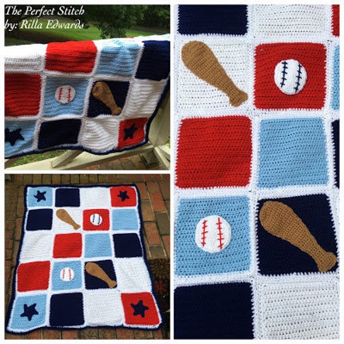 CROCHET PATTERN Baseball Granny Square Blanket PATTERN - Etsy