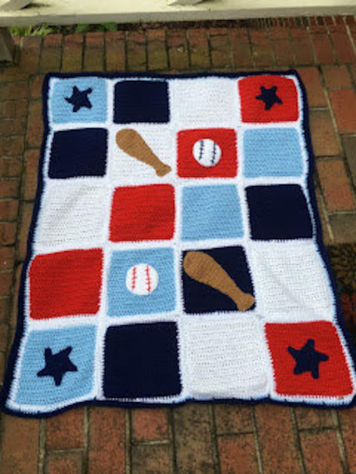 Crochet Toddler Baseball Blanket Pattern - Etsy