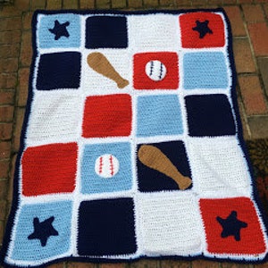 Crochet Toddler Baseball Blanket Pattern - Etsy