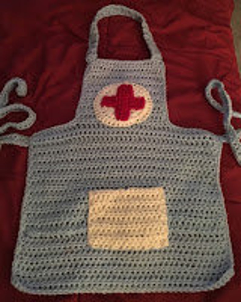 Crochet Medical Collection PDF Patterns, Apron, Doctor, Nurse, Digital ...