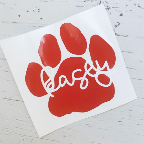 Paw Print Decal - Etsy