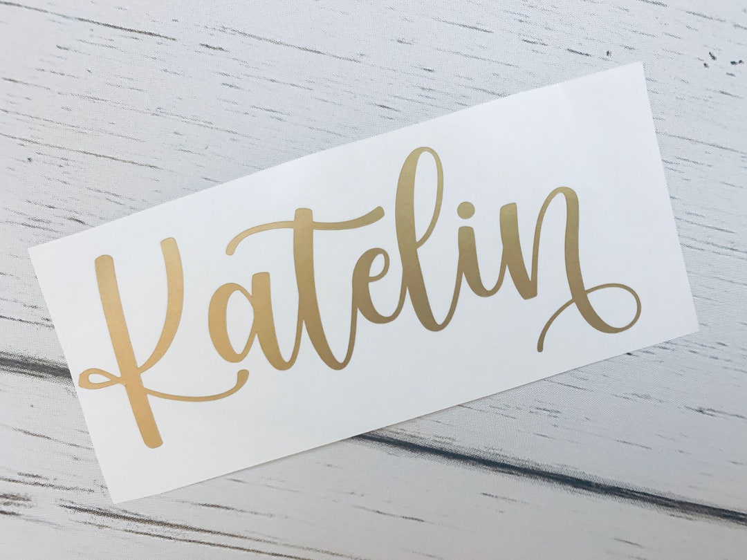 Custom Cursive Name Decal Sticker - Etsy