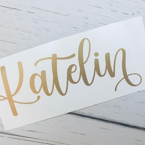 Custom Cursive Name Decal Sticker - Etsy
