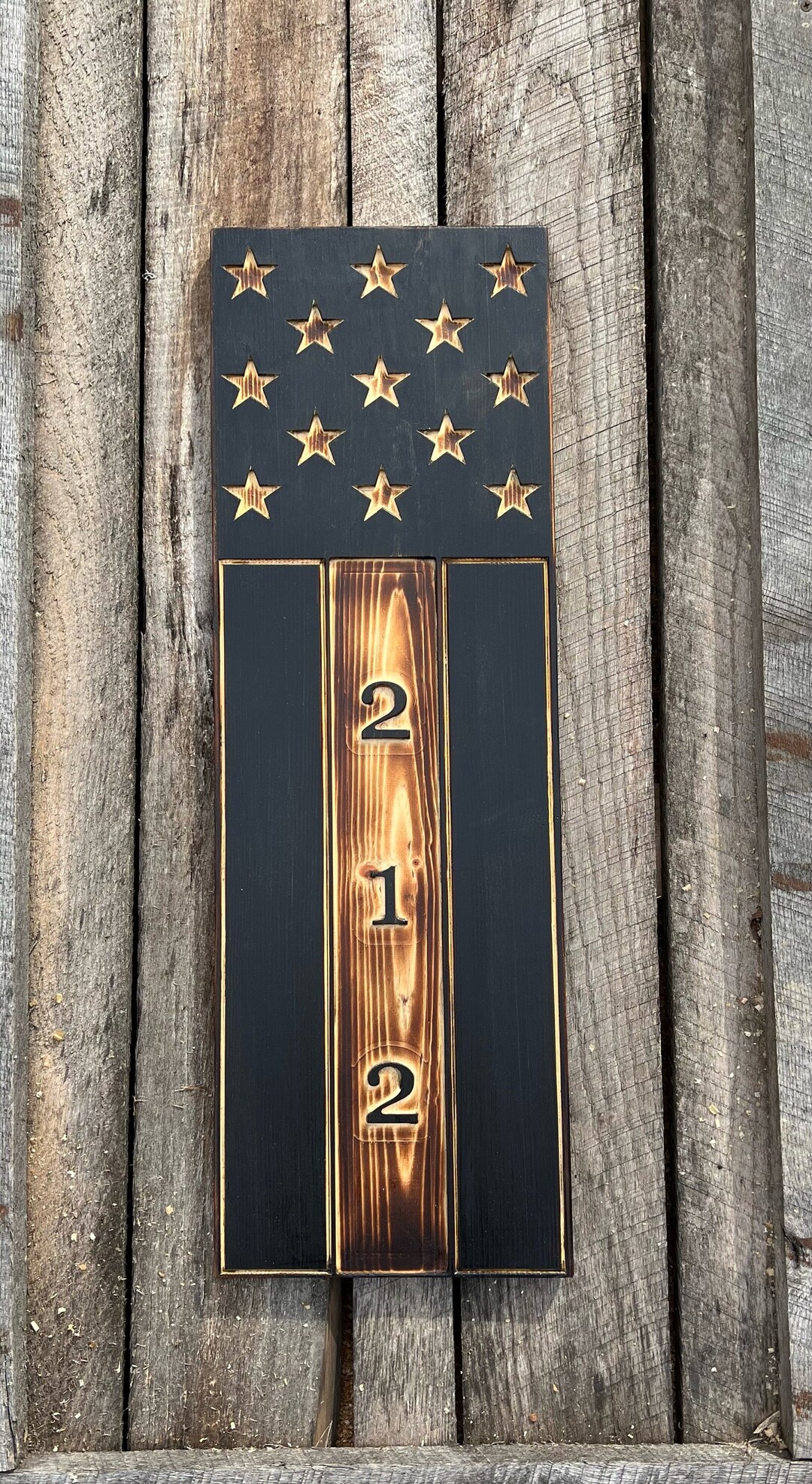 Rustic Patriotic American Flag Address Sign, Gift for Wedding ...