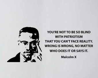 Malcolm X Wall Decal - Etsy
