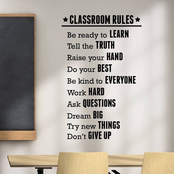 Classroom Wall Decal - Etsy