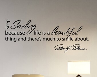 Keep Smiling Quote - Etsy