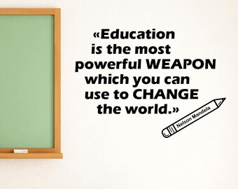 Education is the Most Powerful Weapon Quote Svg - Etsy