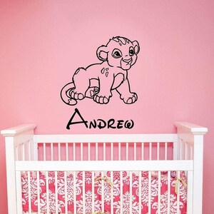 Baby Simba Custom Name Wall Decal the Lion King Personalized - Etsy