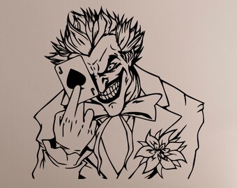 Joker Vinyl Decal - Etsy