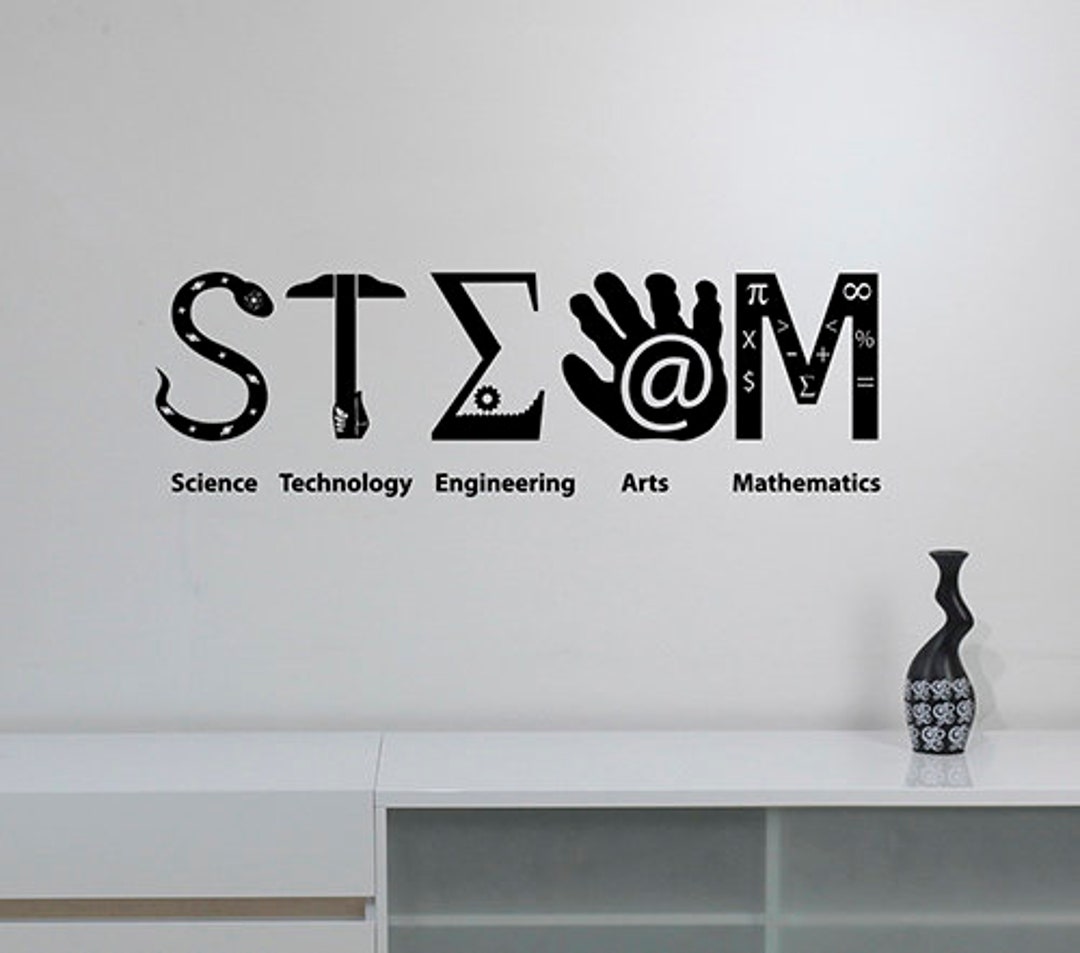 Steam Wall Decal Science Technology Engineering Arts Mathematics Logo ...