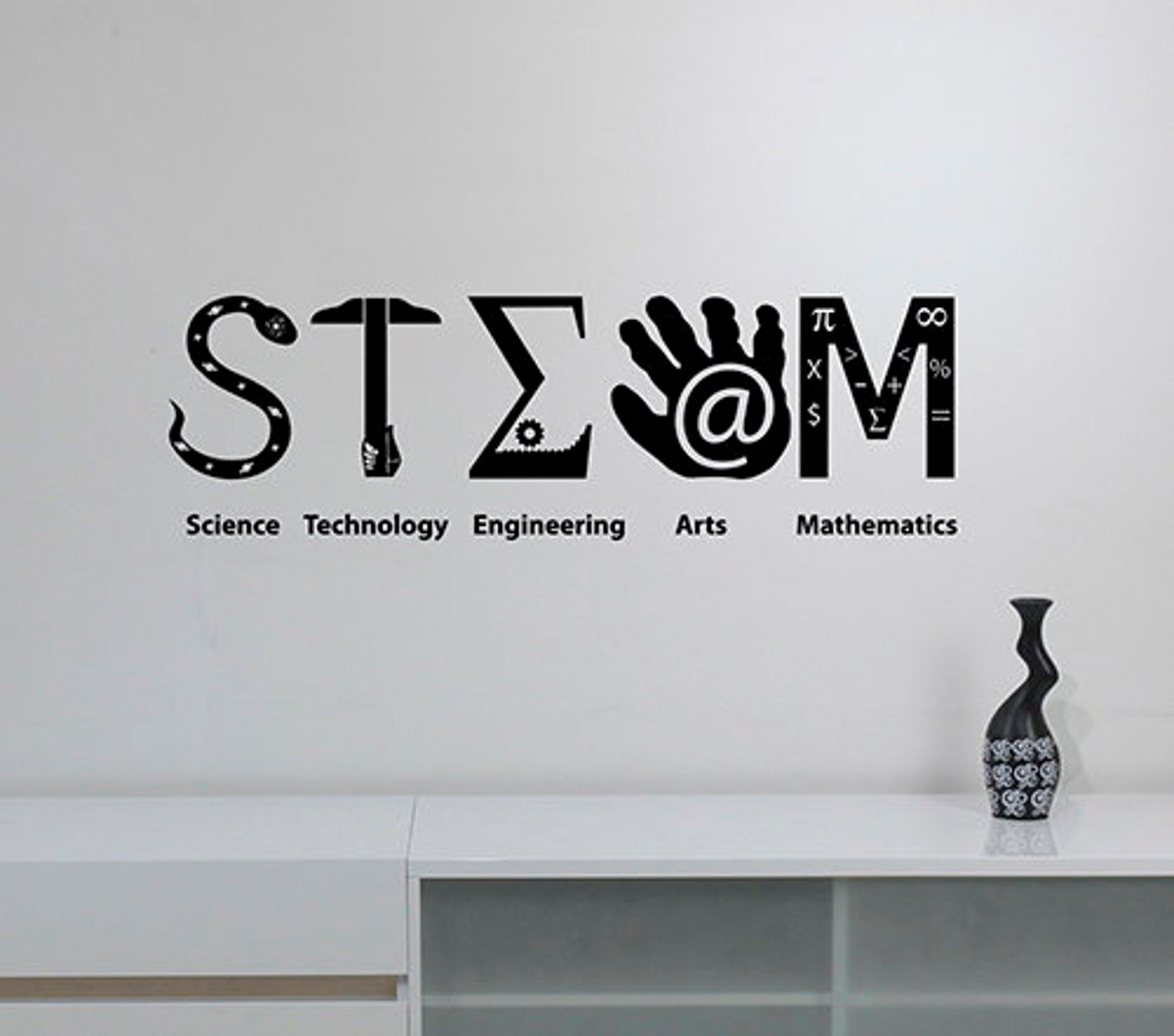 Steam Wall Decal Science Technology Engineering Arts Mathematics Logo ...