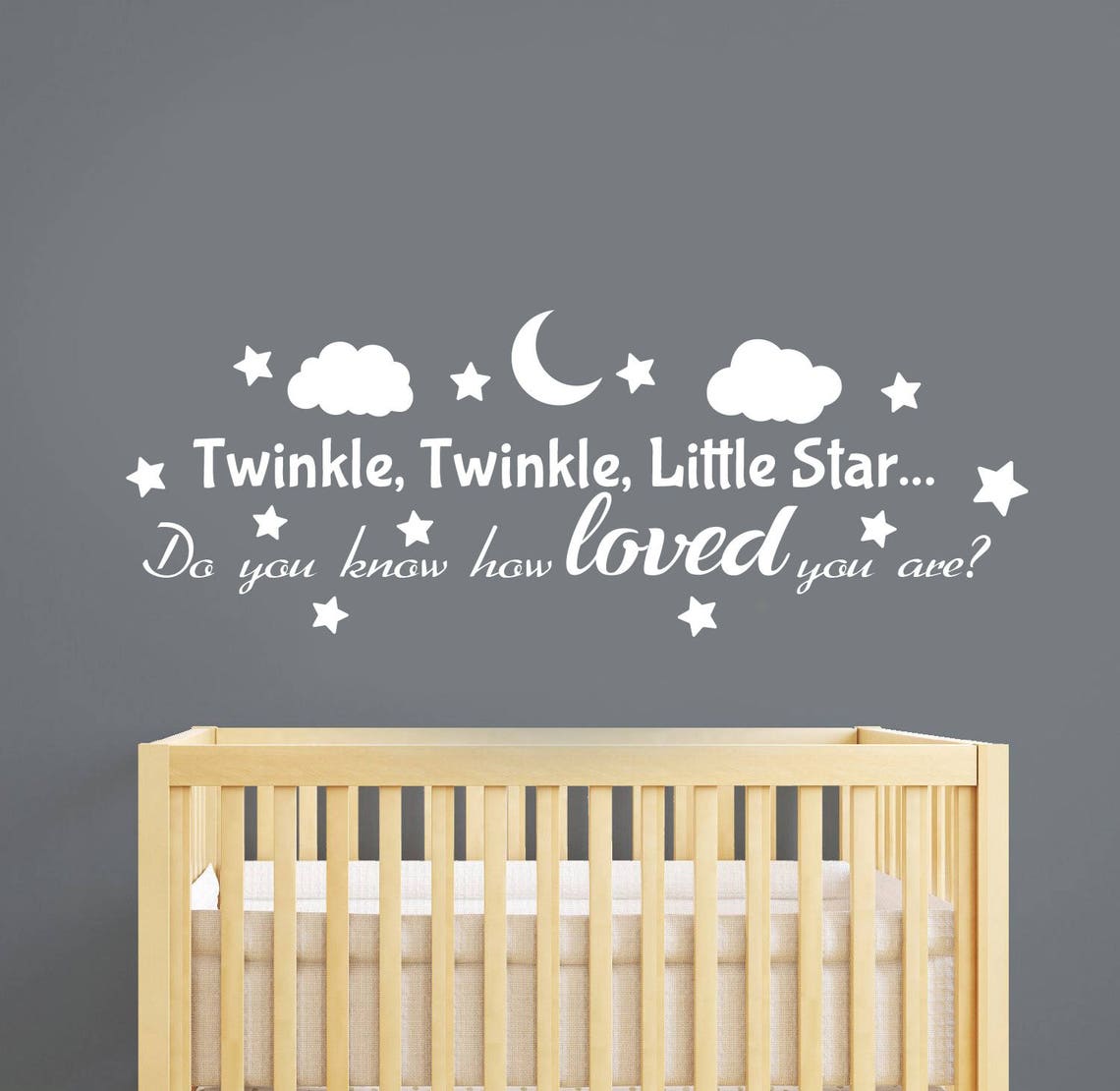 Twinkle Twinkle Little Star Wall Decal Lullaby Saying Sticker - Etsy