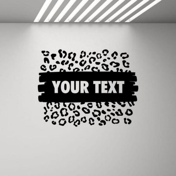 Leopard Print Wall Decal - Etsy UK