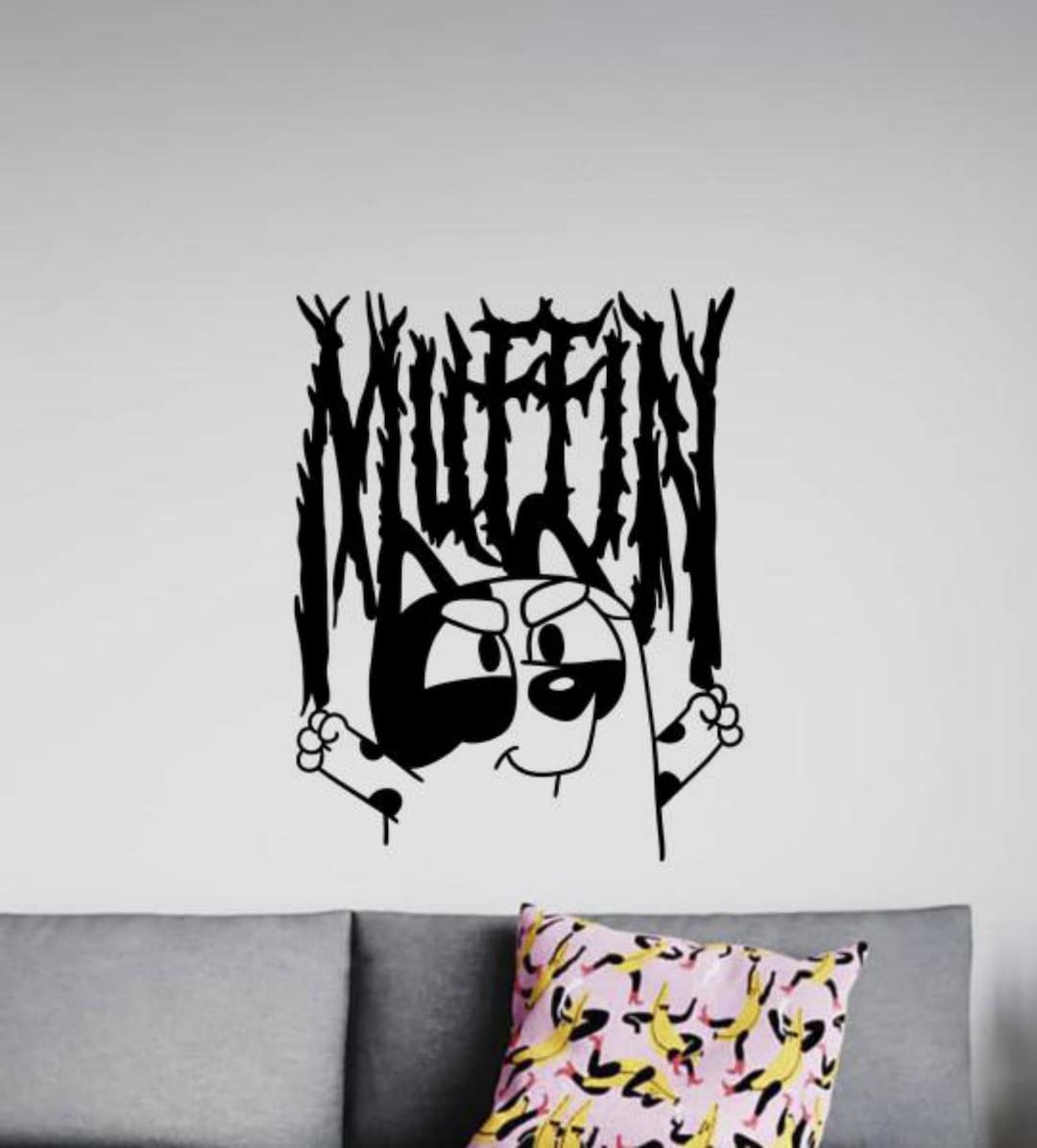 Muffin Metal Wall Decal Vinyl Sticker Dog Bandit Wall Art Gift Wall ...