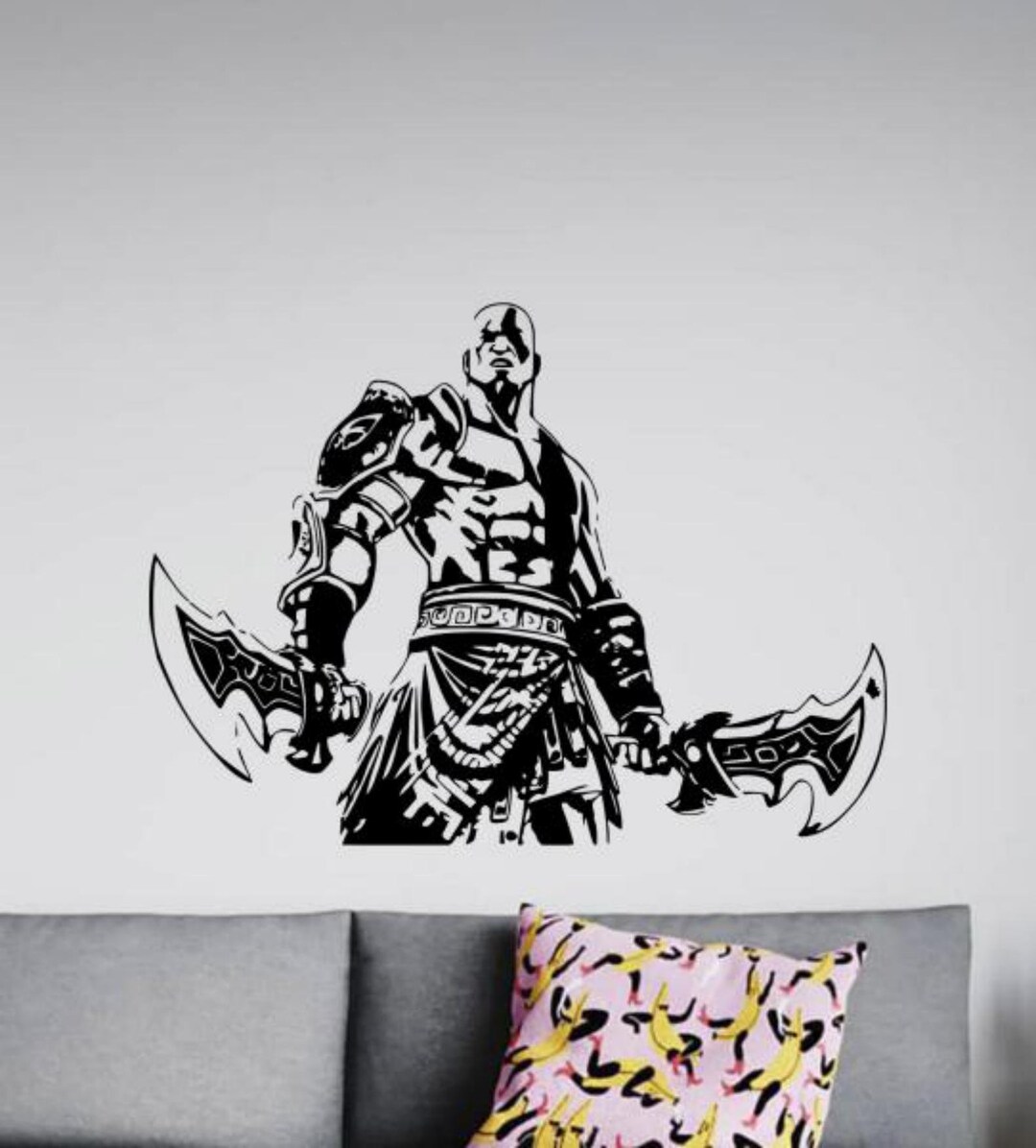Kratos Wall Decal Vinyl Sticker War God Wall Art Gamer Gift Wall Decor ...