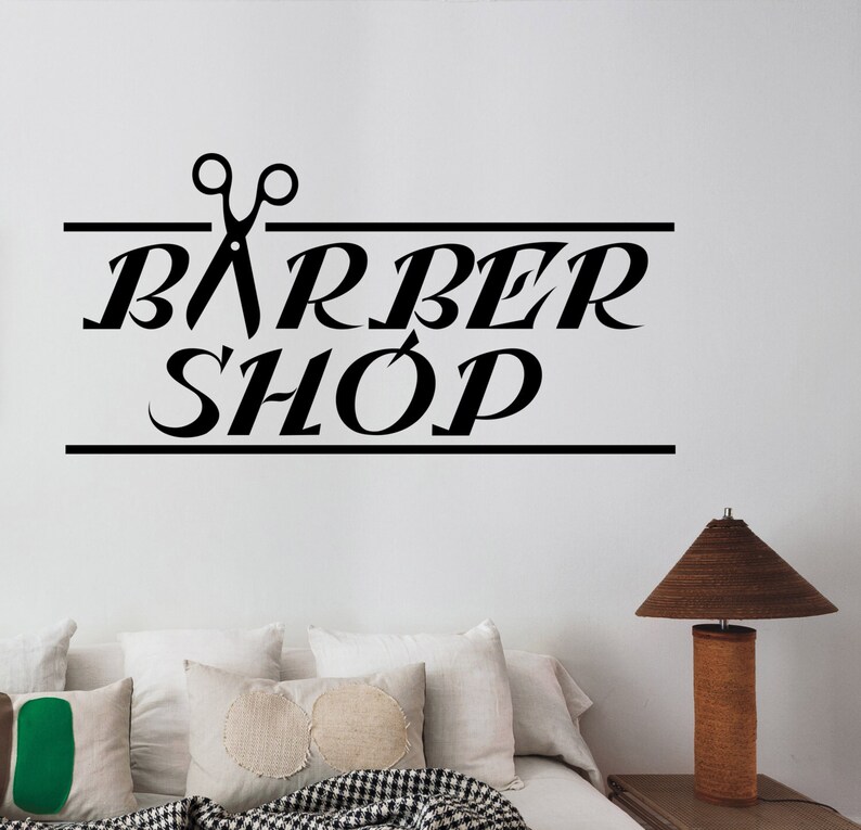 Barbershop Vinyl Window Decal Custom Sticker Logo Art - Etsy
