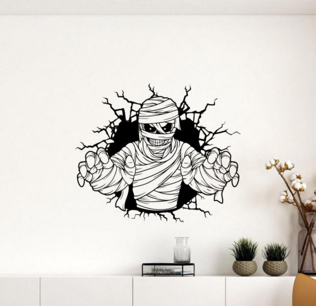Mummy Wall Decal Vinyl Sticker Horror Wall Art Gift Decor Kids Room ...