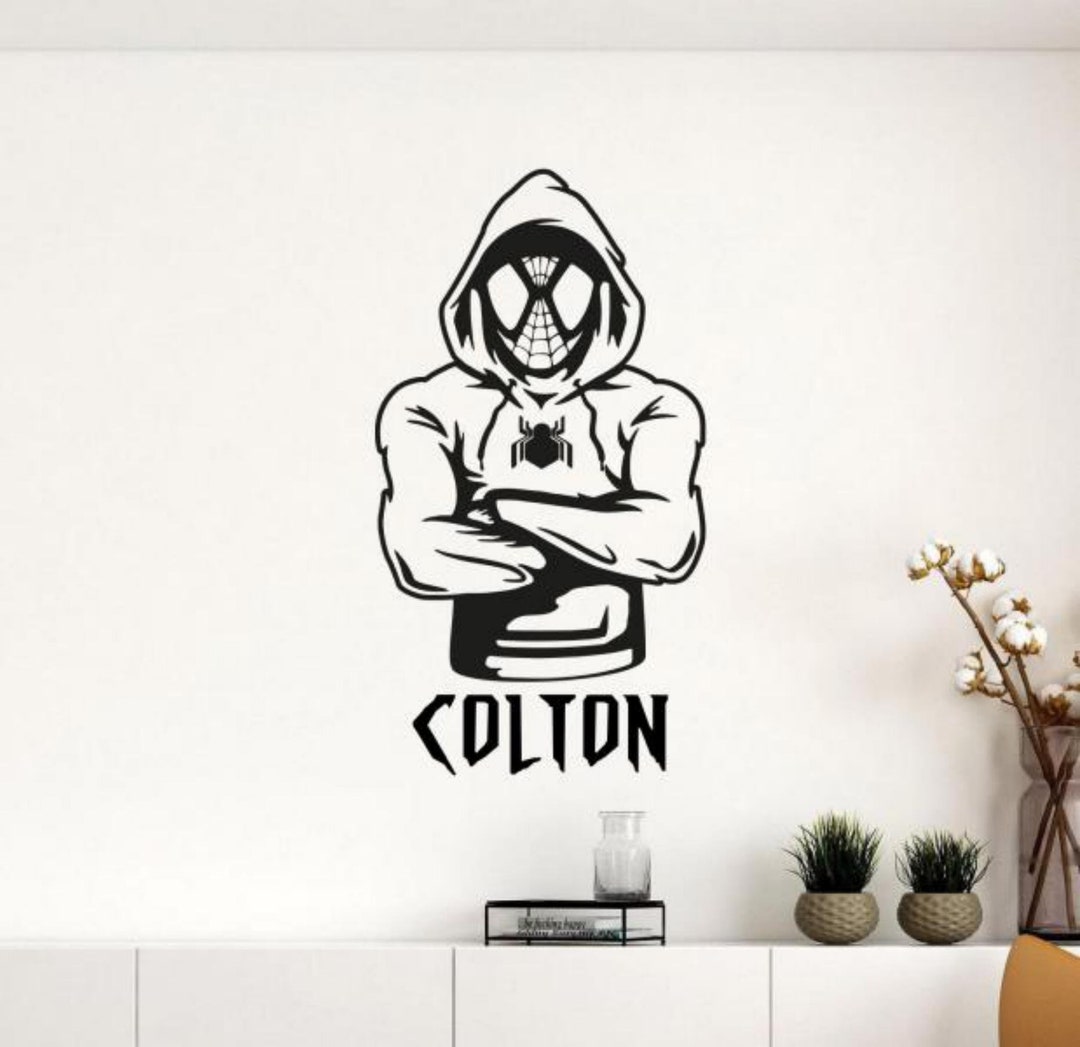 Personalized Spider Man Wall Decal Vinyl Sticker Custom Name Superhero ...