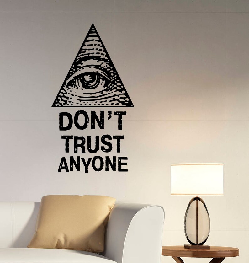 Illuminati Symbol Wall Sticker All Seeing Eye Sign Vinyl Decal | Etsy