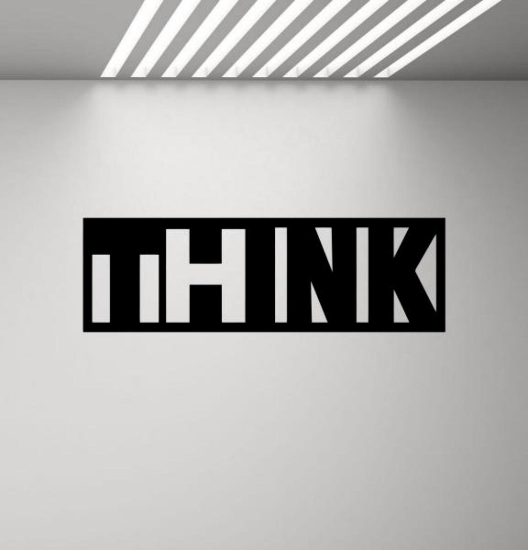 Think Wall Decal Vinyl Sticker Office Wall Art Motivational Gift ...