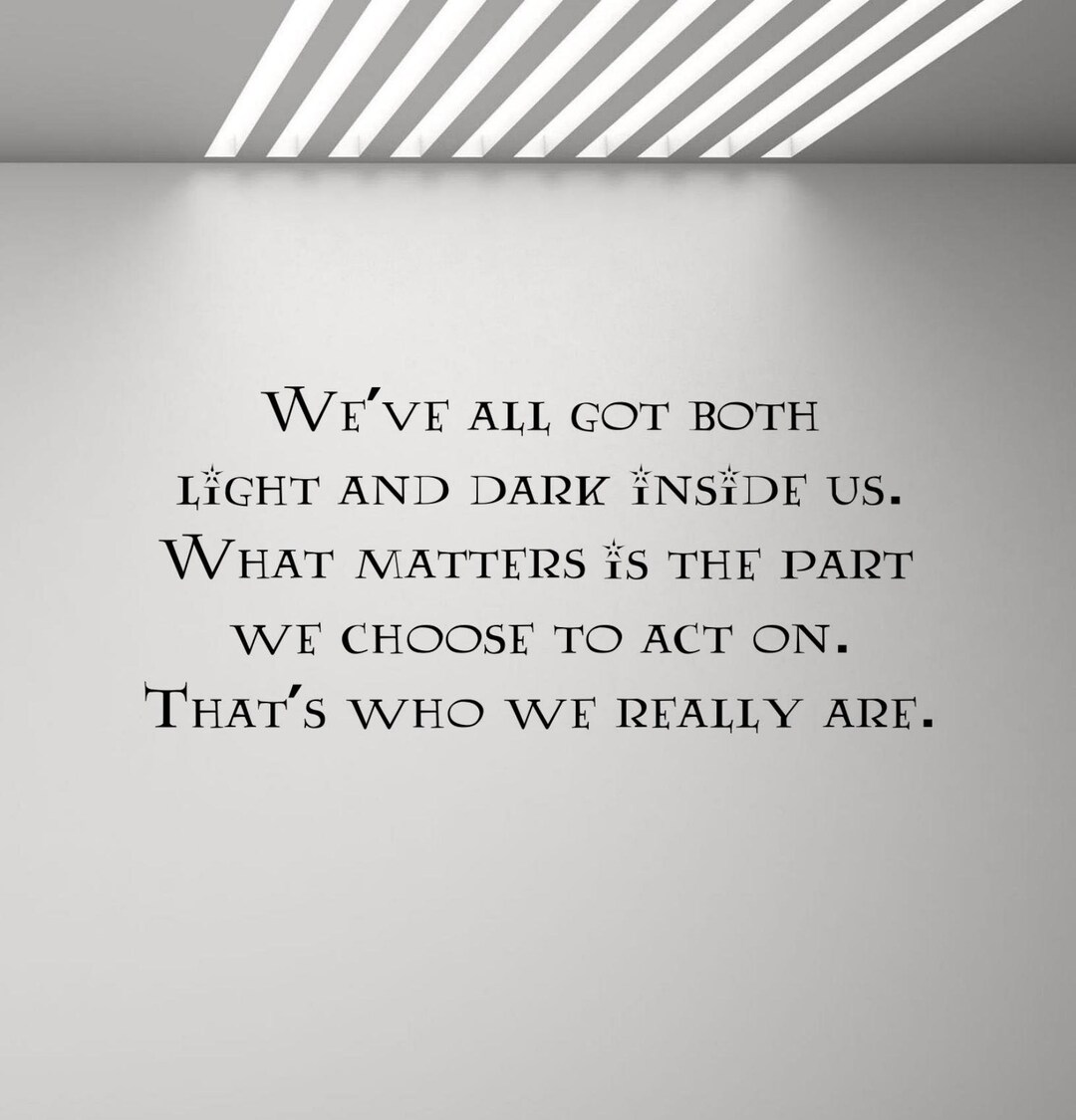 Weve All Got Both Light and Dark Inside Us Wall Decal Vinyl Sticker Wizard Wall Art Book Gift ...