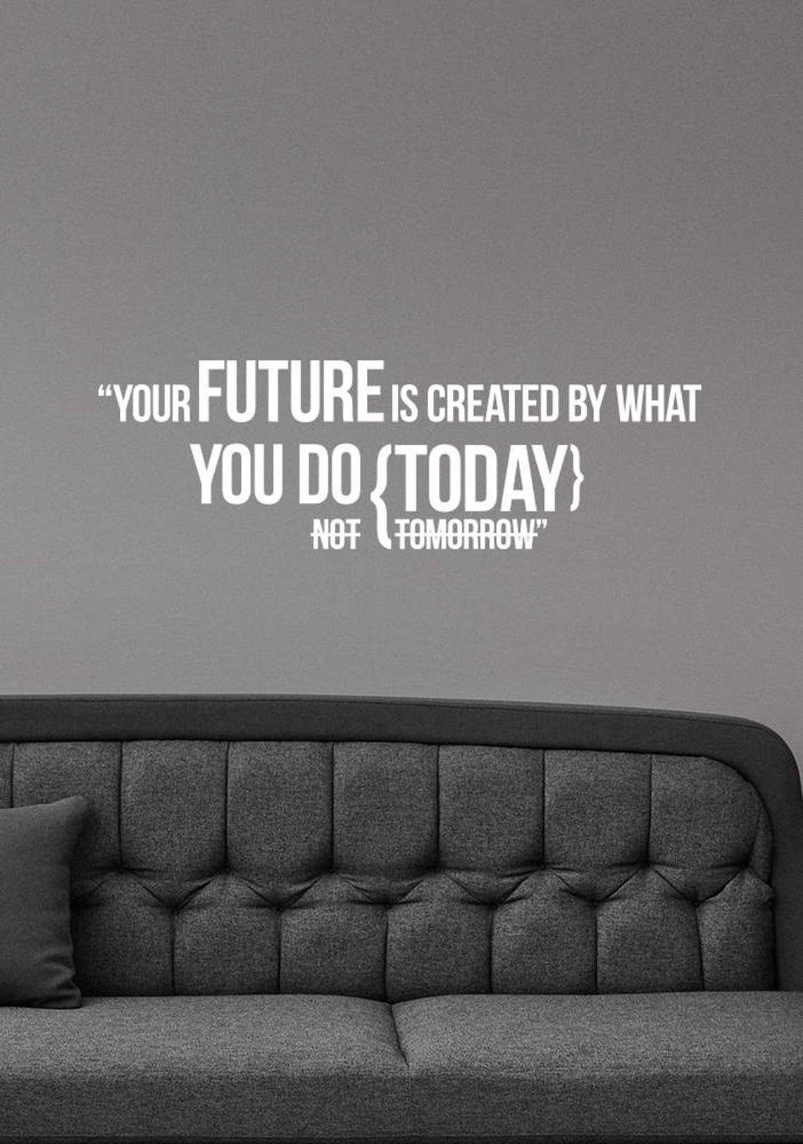 Your Future Is Created By What You Do Today Inspirational | Etsy