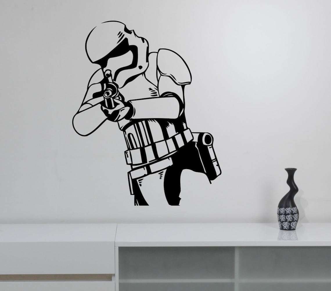 Stormtrooper Vinyl Decal Star Wars Wall Sticker Soldier Art | Etsy