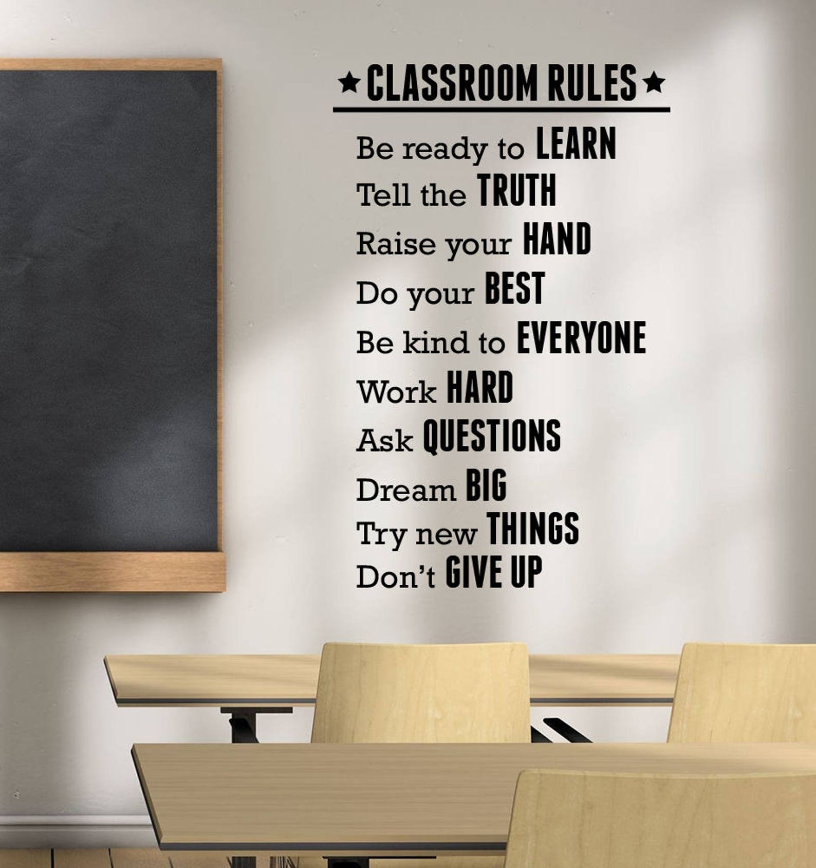 Classroom Rules Decal Vinyl Lettering Study Education - Etsy