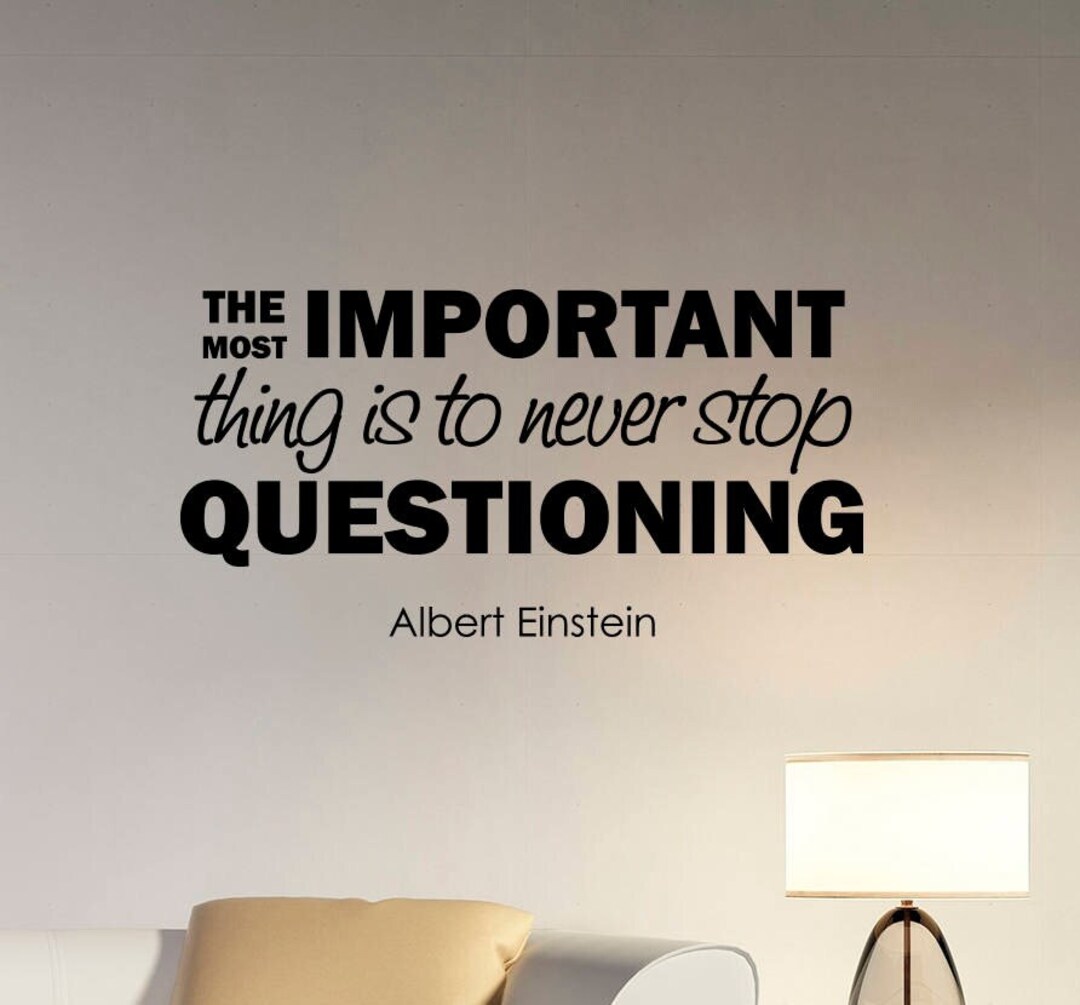 The Most Important Thing Wall Decal Vinyl Sticker Albert Quote ...