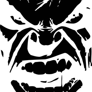 Hulk Face Wall Decal Superhero Vinyl Sticker Wall Art Comics ...