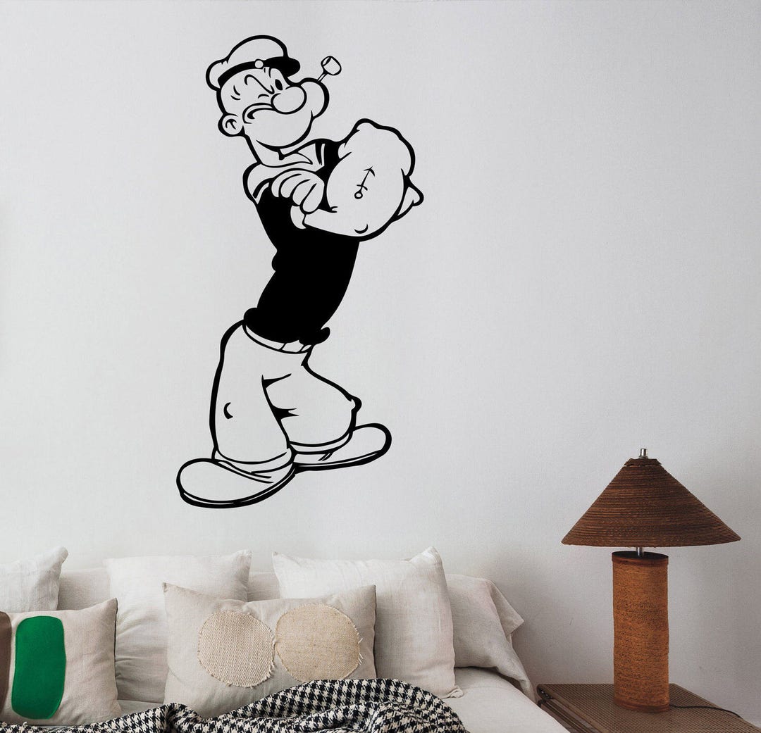Popeye Wall Decal Vinyl Sticker Sailor Gift Comics Cartoon Character ...