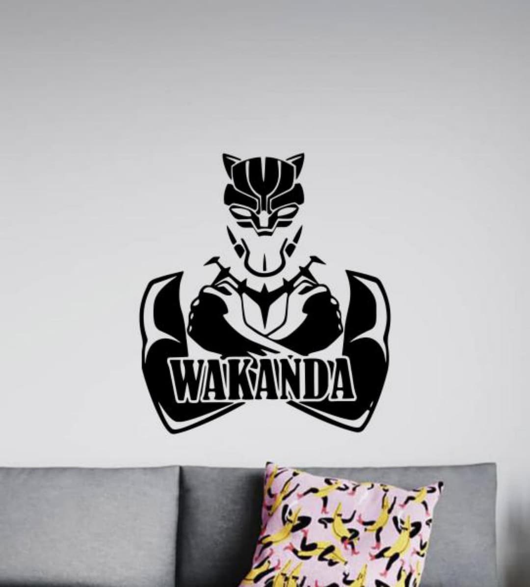 Wakanda Wall Decal Vinyl Sticker Superhero Wall Art Gift Kids Room Wall ...