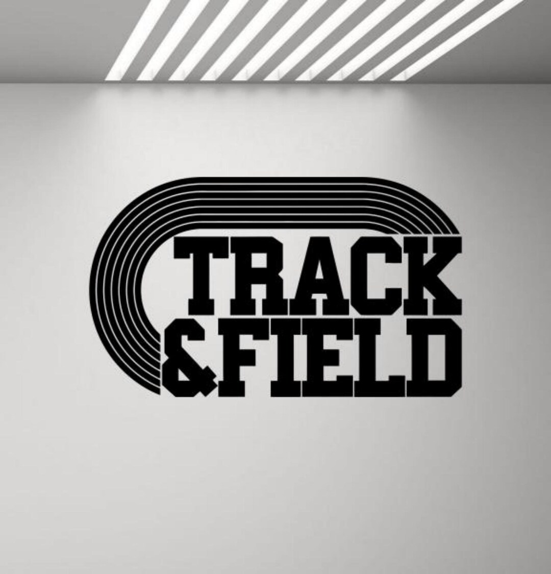Track and Field Wall Decal Vinyl Sticker Track and Field Wall Art Coach ...
