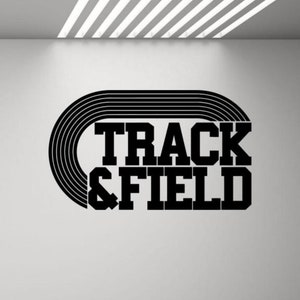 Track and Field Wall Decal Vinyl Sticker Track and Field Wall Art Coach ...