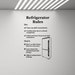 Refrigerator Decal Vinyl Wall Sticker Refrigerator Rules Wall Art ...
