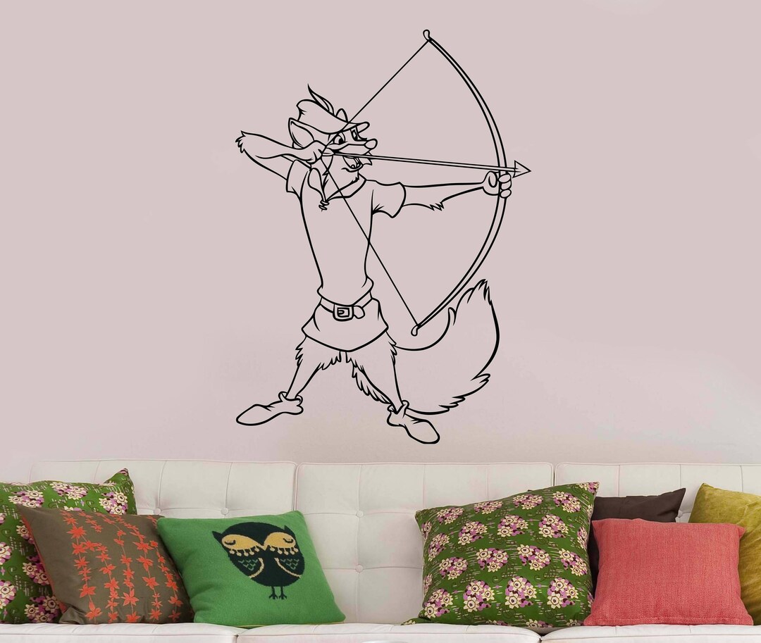 Robin Hood Wall Decal Custom Disney Character Vinyl Sticker - Etsy