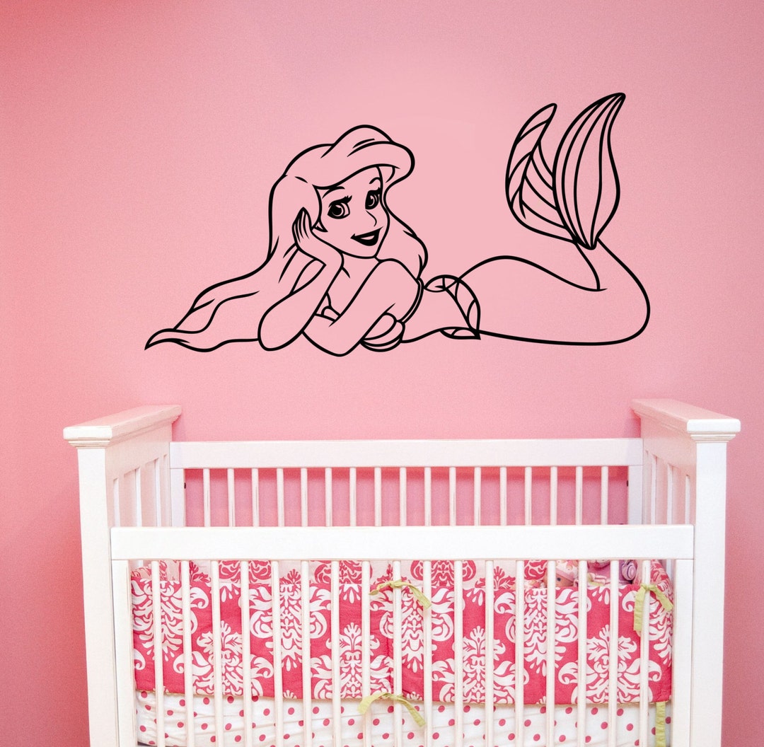 Little Mermaid Wall Decal Vinyl Sticker Princess Ariel Wall Art ...
