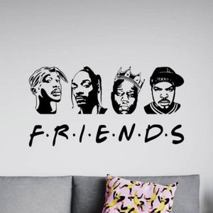 Rapper Friends Wall Decal Vinyl Sticker Hip Hop Rap Legends Music Wall ...