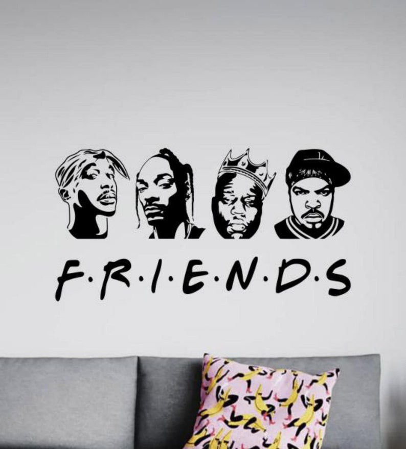 Rapper Friends Wall Decal Vinyl Sticker Hip Hop Rap Legends Music Wall ...