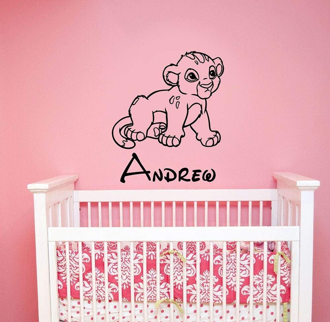 Baby Simba Custom Name Wall Decal the Lion King Personalized | Etsy