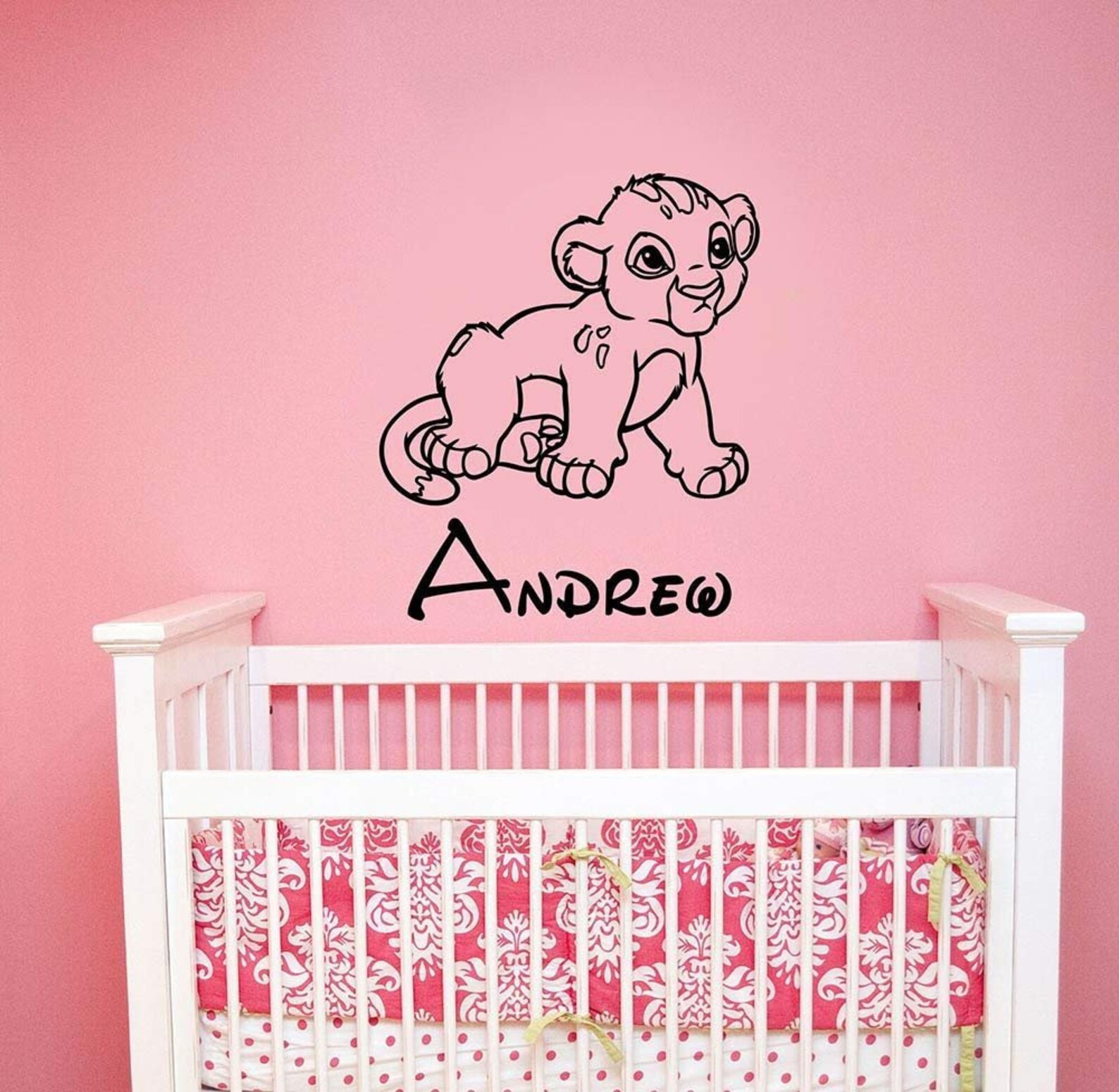 Baby Simba Custom Name Wall Decal the Lion King Personalized | Etsy