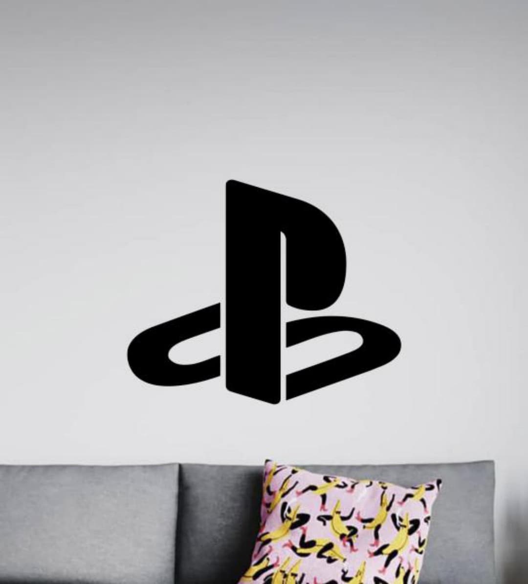 PS Logo Decal Vinyl Wall Sticker Gamer Wall Art Video Game Gift Wall ...