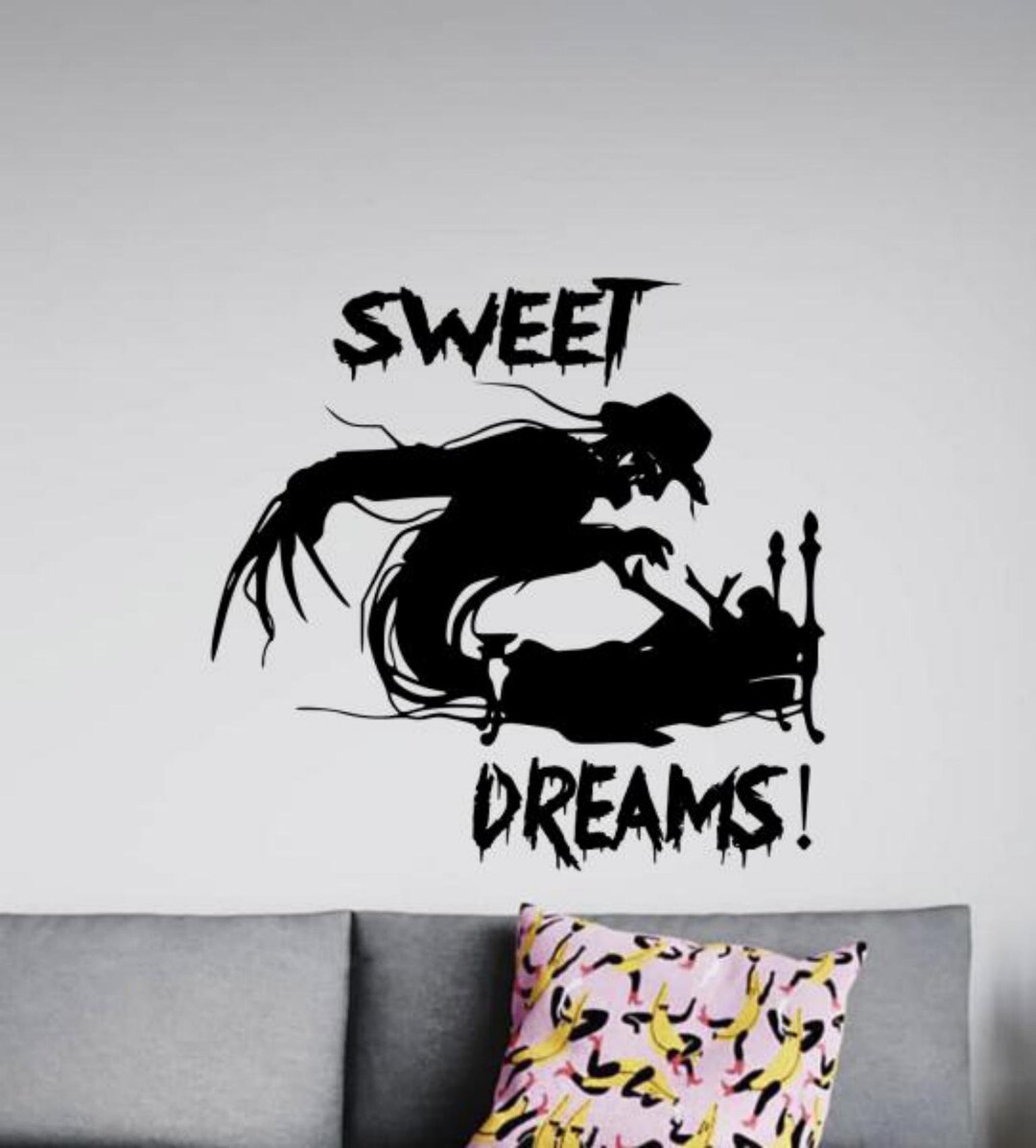Freddy Sweet Dreams Wall Decal Vinyl Sticker Scary Movie Maniac Killer ...